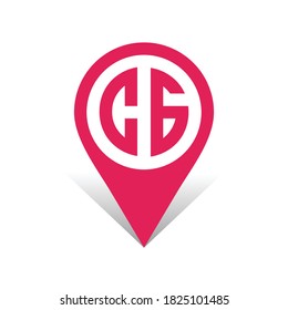 Cg Initial Pin Vector Logo Icon Stock Vector (Royalty Free) 1825101485 ...