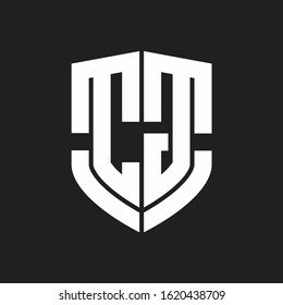 Cg Logo Monogram Emblem Shield Shape Stock Vector (Royalty Free ...