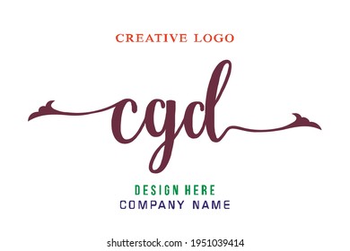 Cgd Lettering Logo Simple Easy Understand Stock Vector (Royalty Free ...