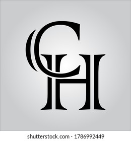 Ch Letter Logo White Background Nice Stock Vector (Royalty Free ...