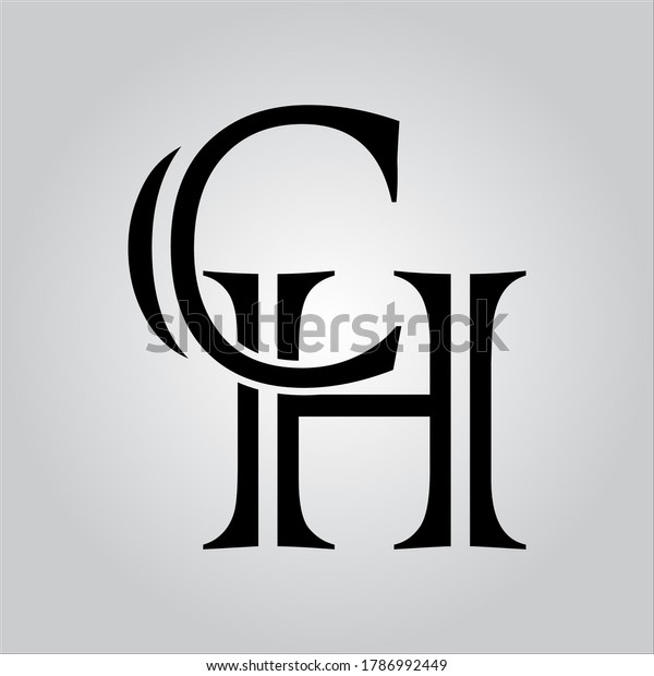 Ch Letter Logo White Background Nice Stock Vector (Royalty Free ...