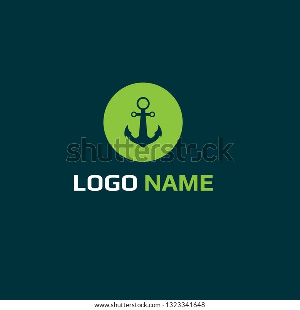 Chain Boat Anchor Logo Concept Designed Stock Vector (Royalty Free ...