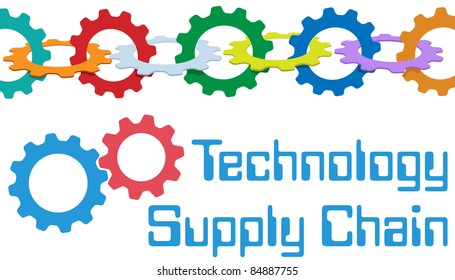 Chain Gears Form Symbol Scm Enterprise Stock Vector (Royalty Free ...