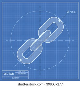 Chain Link Blueprint Icon 库存矢量图（免版税）398007277 | Shutterstock