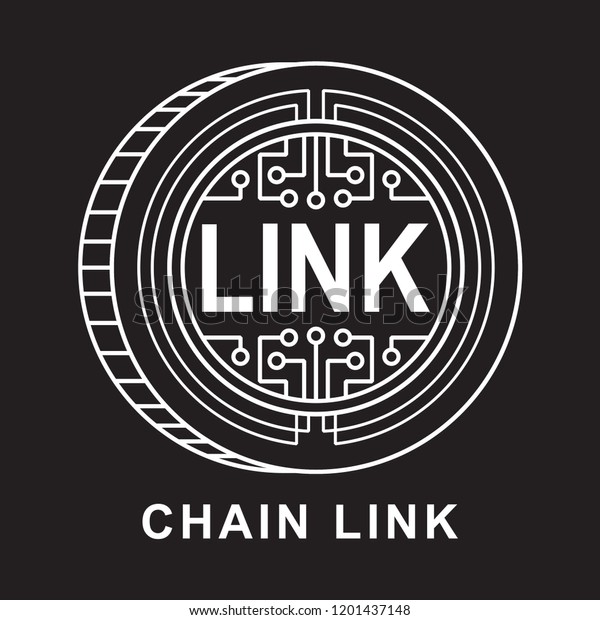 Chain Link Coin Cryptocurrency Icon Black Stock Vector (Royalty Free ...