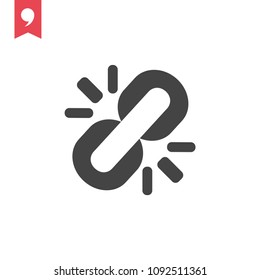 Link Break Icon Broken Connection Disconnect Stock Vector (Royalty Free ...