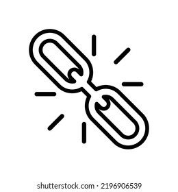 Chain Link Icon Line Vector Graphics Stock Vector (Royalty Free ...