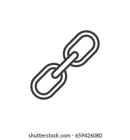 Chain Link Line Icon Outline Vector Stock Vector (Royalty Free ...