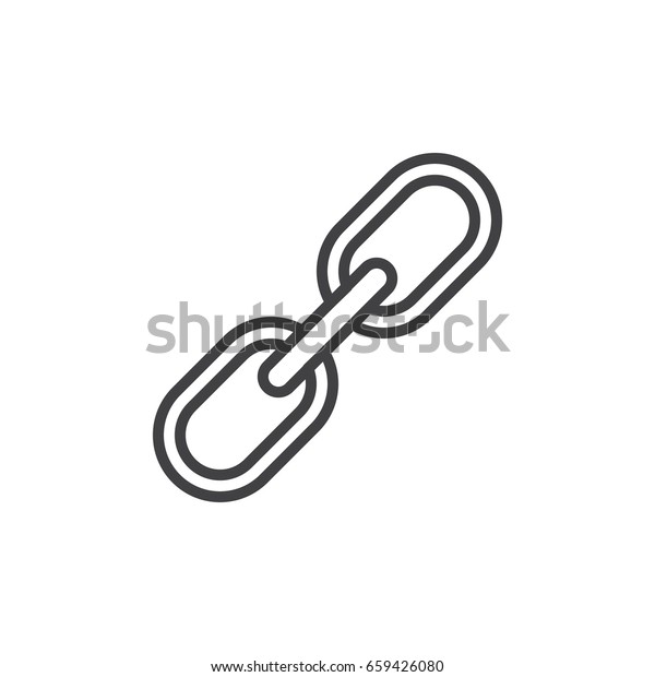 Chain Link Line Icon Outline Vector Stock Vector (Royalty Free ...