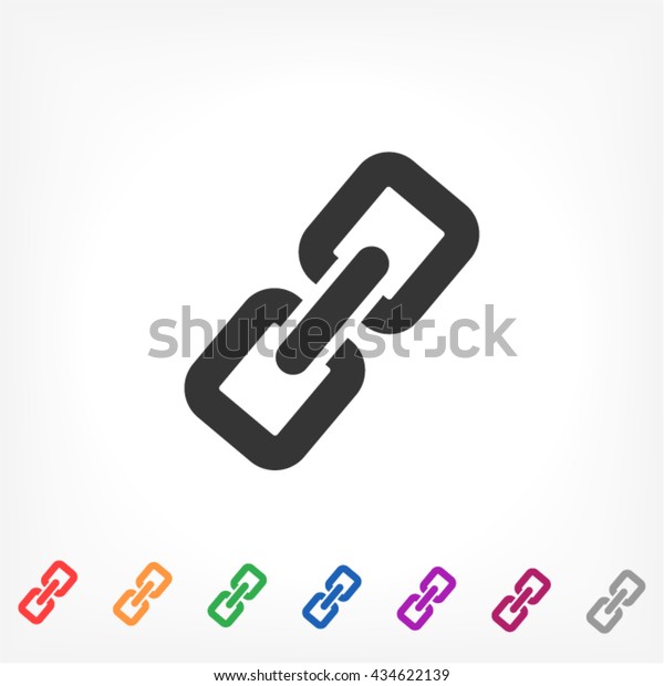 Chain Link Metal Icon Vector Stock Vector (Royalty Free) 434622139