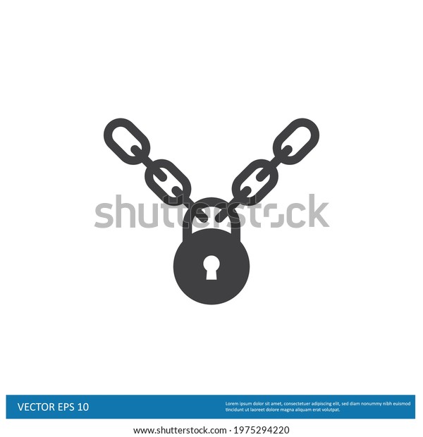 Chain Padlock Icon Prisoner Symbol Logo Stock Vector (Royalty Free ...
