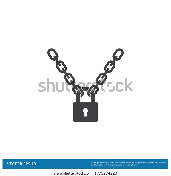 Chain Padlock Icon Prisoner Symbol Logo Stock Vector (Royalty Free ...