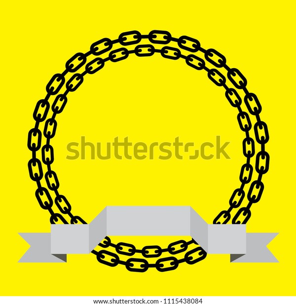 Chain Ribbon Illustration Stock Vector (Royalty Free) 1115438084 ...