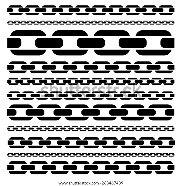 Chain Silhouettes Isolated Stock Vector (Royalty Free) 263467439 ...