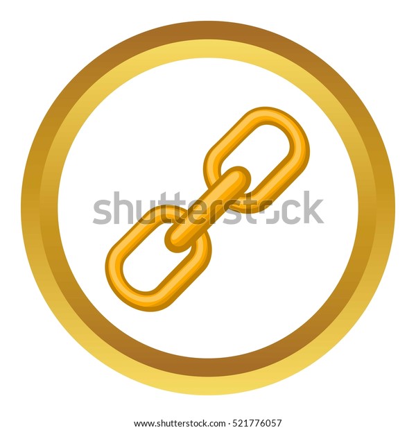 Chain Vector Icon Golden Circle Cartoon Stock Vector (Royalty Free ...
