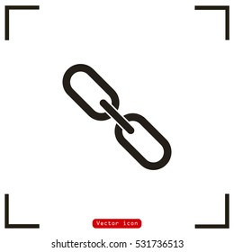Chain Vector Icon Link Sign Stock Vector (Royalty Free) 597578771 ...