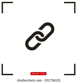 Chain Vector Icon Link Sign Stock Vector (Royalty Free) 531736531 ...