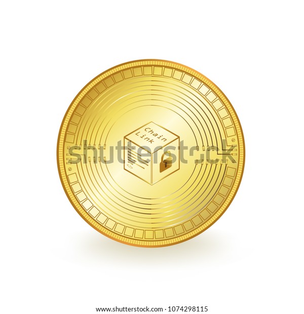 Chainlink Cryptocurrency Gold Coin Isolated Stock Vector (Royalty Free ...