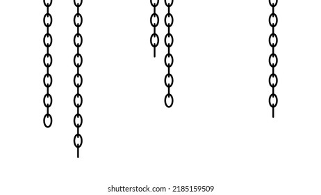 Chains Hanging On White Background Stock Vector (Royalty Free ...