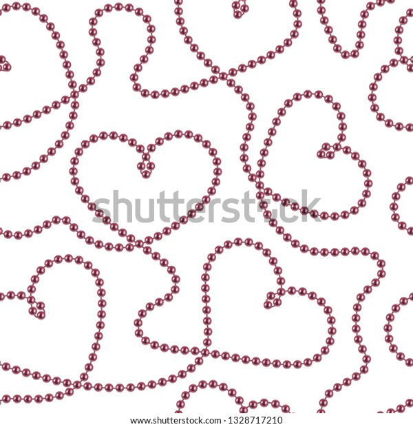Chains Pearls Forming Ornament Realistic Strands Stock Vector (Royalty ...