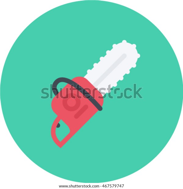 Chainsaw Flat Circle Icon Stock Vector (Royalty Free) 467579747 ...