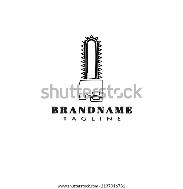 Chainsaw Logo Cartoon Cute Black Icon: เวกเตอร์สต็อก (ปลอดค่าลิขสิทธิ์ ...
