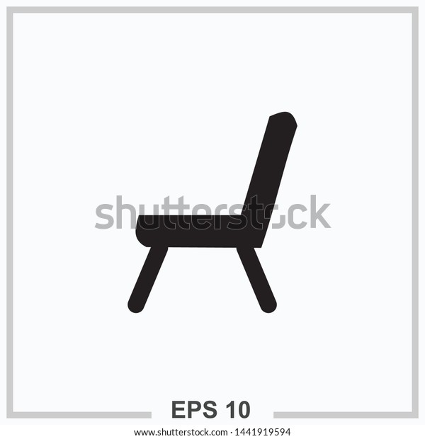 Chair Icon Black Isolated Vector Illustration Stock Vector (Royalty ...