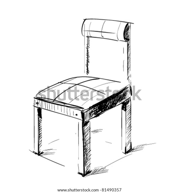 Chair Sketch Stock Vector (Royalty Free) 81490357