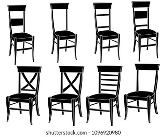 Chairs Isolated Vectors Stock Vector (Royalty Free) 1096920980 ...
