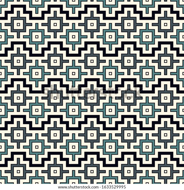 Chakana Inca Crosses Seamless Pattern Ethnic Stock Vector (Royalty Free ...