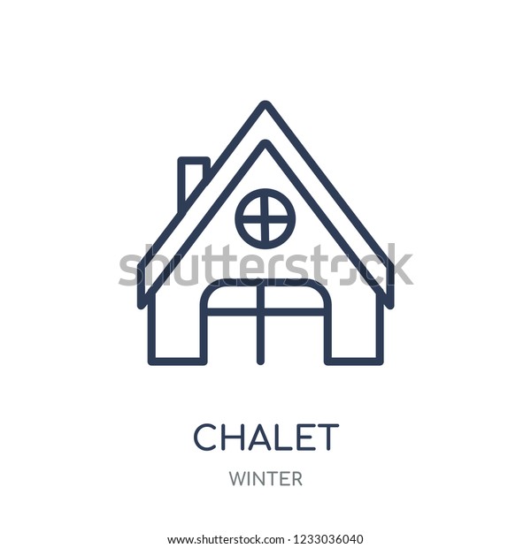Chalet Icon Chalet Linear Symbol Design Stock Vector (Royalty Free ...