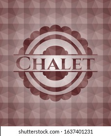 Chalet Red Emblem Geometric Background Seamless Stock Vector (Royalty ...