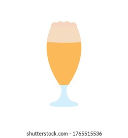 Chalice Beer Glass Icon Over White Stock Vector (Royalty Free ...