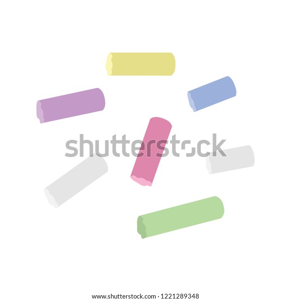 Chalk Icon Flat Style Isolated Vector Stock Vector (Royalty Free ...