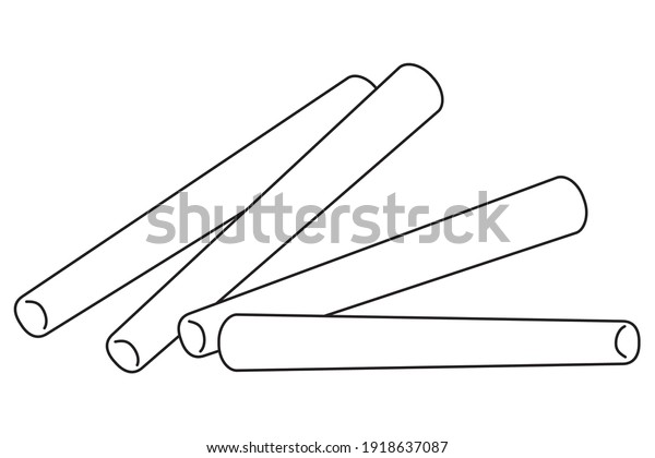 Chalk Line Vector Illustration Isolated On Stock Vector (Royalty Free ...