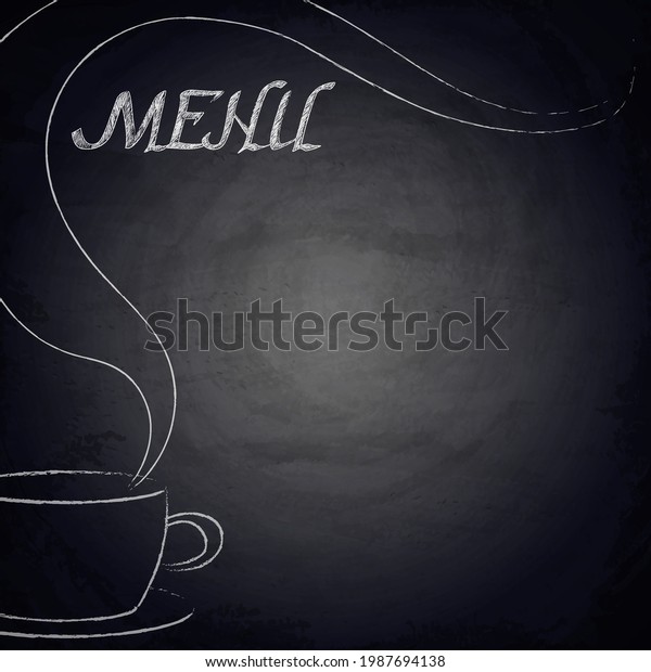 Chalkboard Blackboard Background Restaurant Menu Design Stock Vector ...