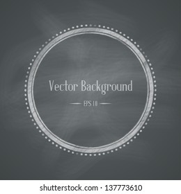 Chalkboard Retro Background Round Frame Vector Stock Vector (Royalty ...