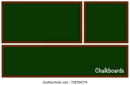 Chalkboards Three Different Sizes Illustration Stock Vector (Royalty ...