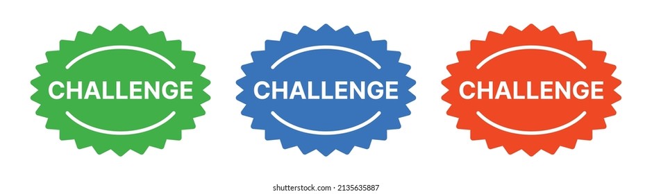 Challenge Text On Sticker Label Icon Stock Vector (Royalty Free ...