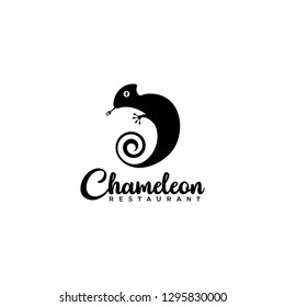 Chameleon Logo Design Restaurant Stock Vector (Royalty Free) 1295830000 ...