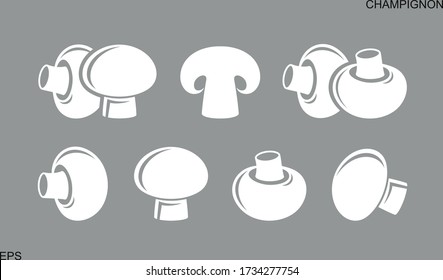 Champignon Logo Isolated Champignon On White Stock Vector (Royalty Free ...