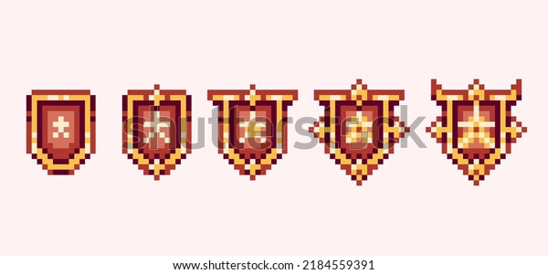 Conjunto de imágenes de píxeles de: vector de stock (libre de regalías ...