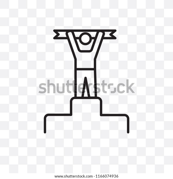 Champion Vector Icon Isolated On Transparent Stock Vector (Royalty Free ...