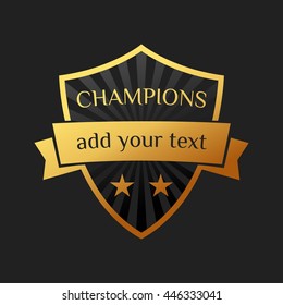 Champions Shield Vector Design Stock Vector (Royalty Free) 446333041 ...