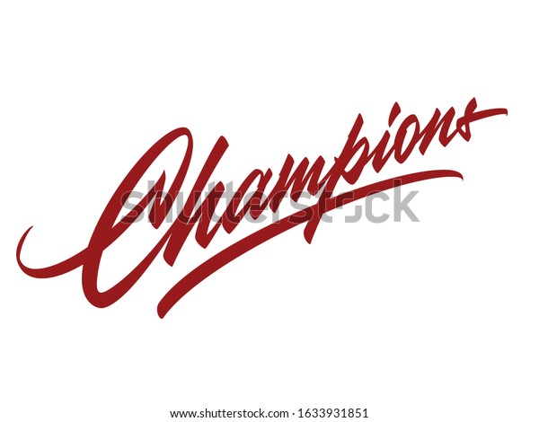 Champions Vector Lettering Logo Design Element Stock Vector (Royalty ...