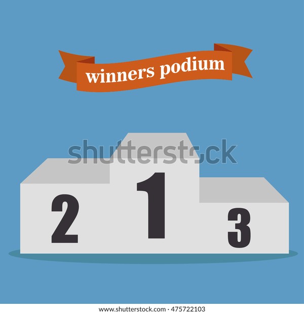 Championship Podium Numbers Icon Vector Illustration Stock Vector ...