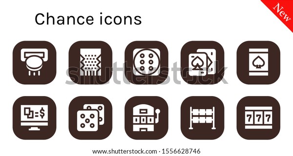 Chance Icon Set 10 Filled Chance Stock Vector (Royalty Free) 1556628746 ...