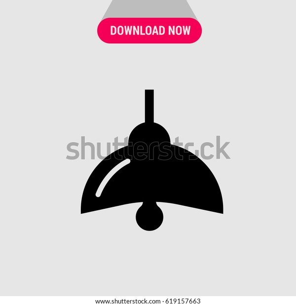 Chandelier Vector Icon Symbol Electric Luster Stock Vector (Royalty ...