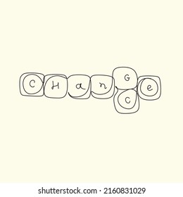 Change Chance Line Art Concept Idea Stock Vector (Royalty Free ...