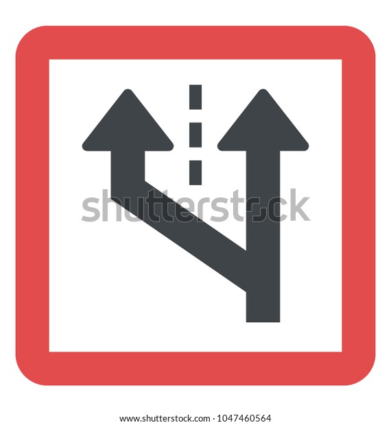 Change Direction Road Sign Stock Vector (Royalty Free) 1047460564 ...